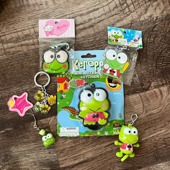 Keroppi | Toys | Keroppi Sanrio Set Of 6 Keychain Notepad Gifts Party ...